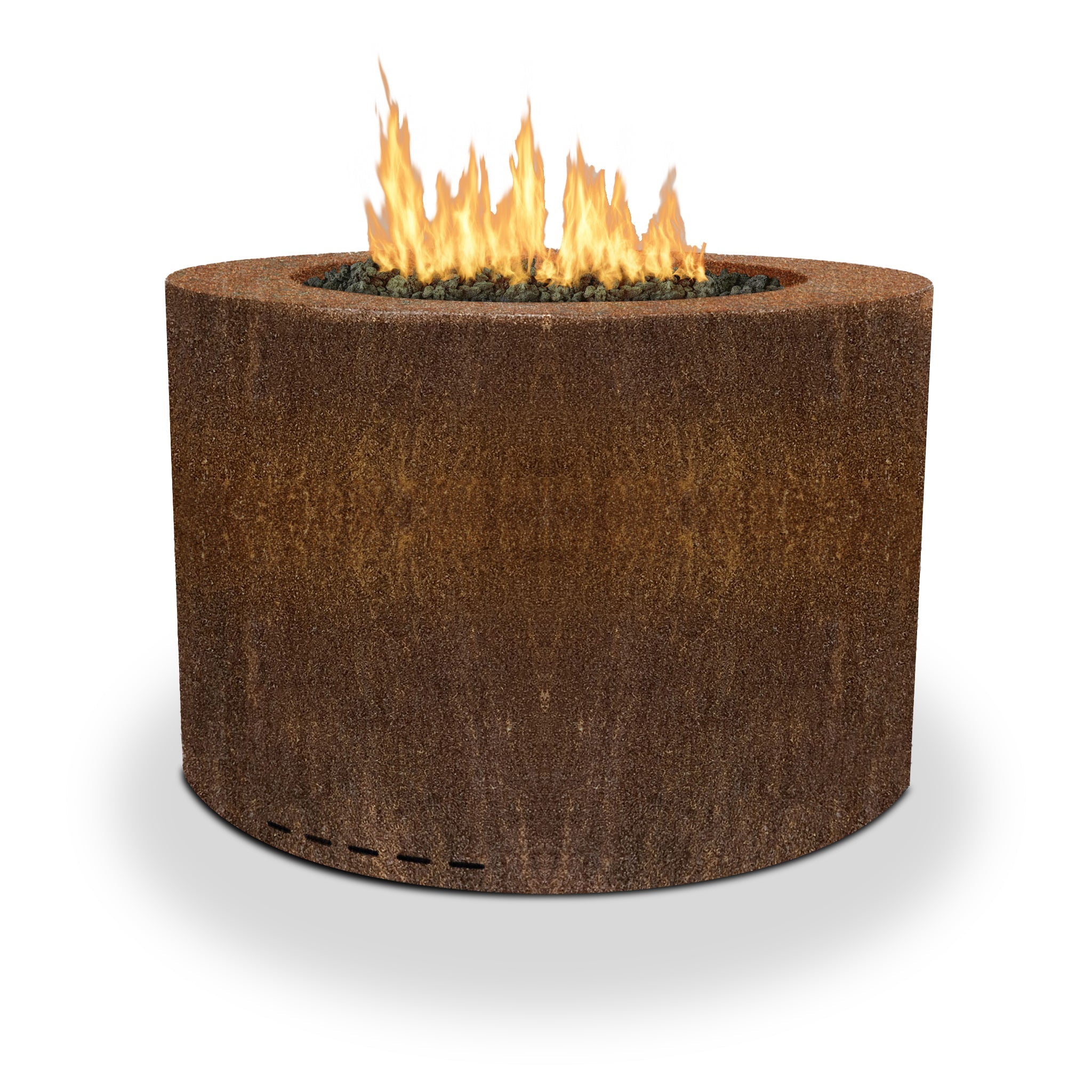 Starfire Designs Metal Gravity 36" Round Corten Steel Gas Fire Pit wit ...