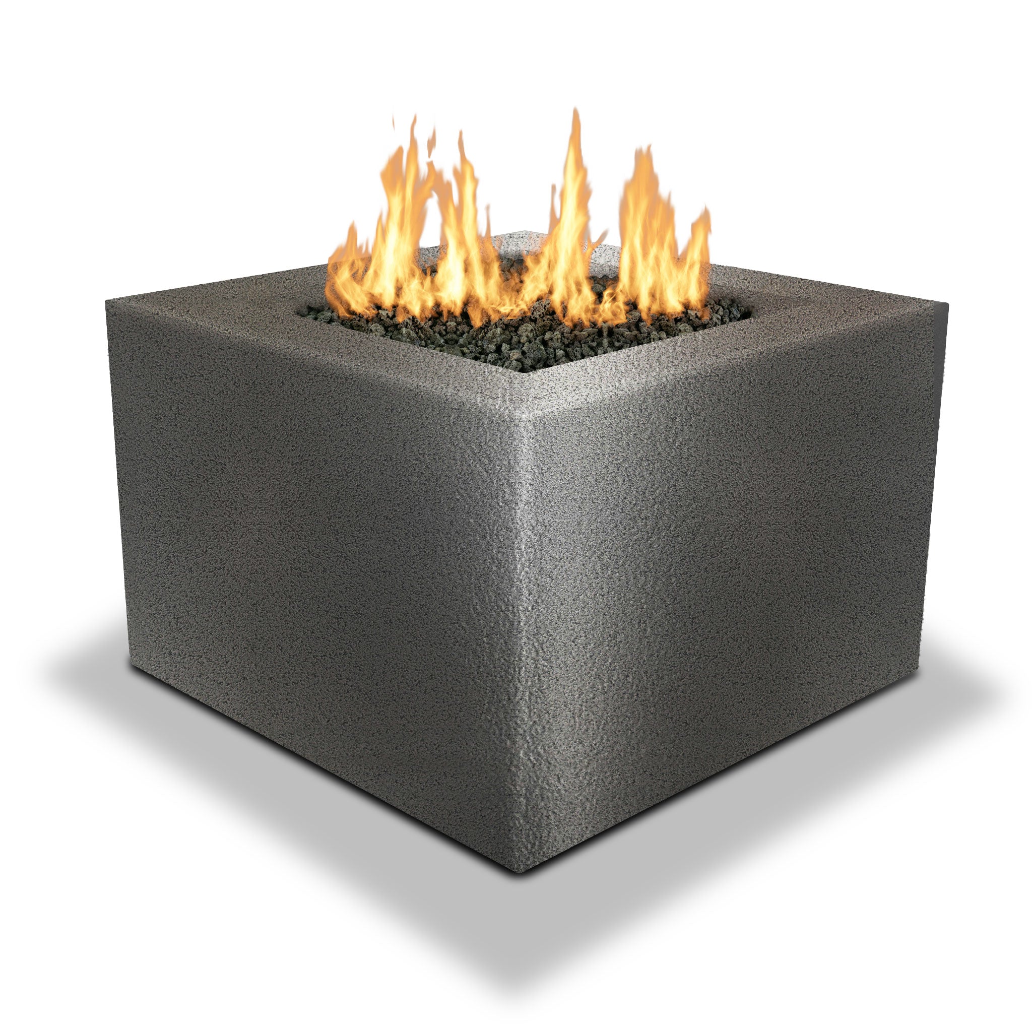 Starfire Designs Gravity Square Powder Coated Steel Gas Fire Pit with ...