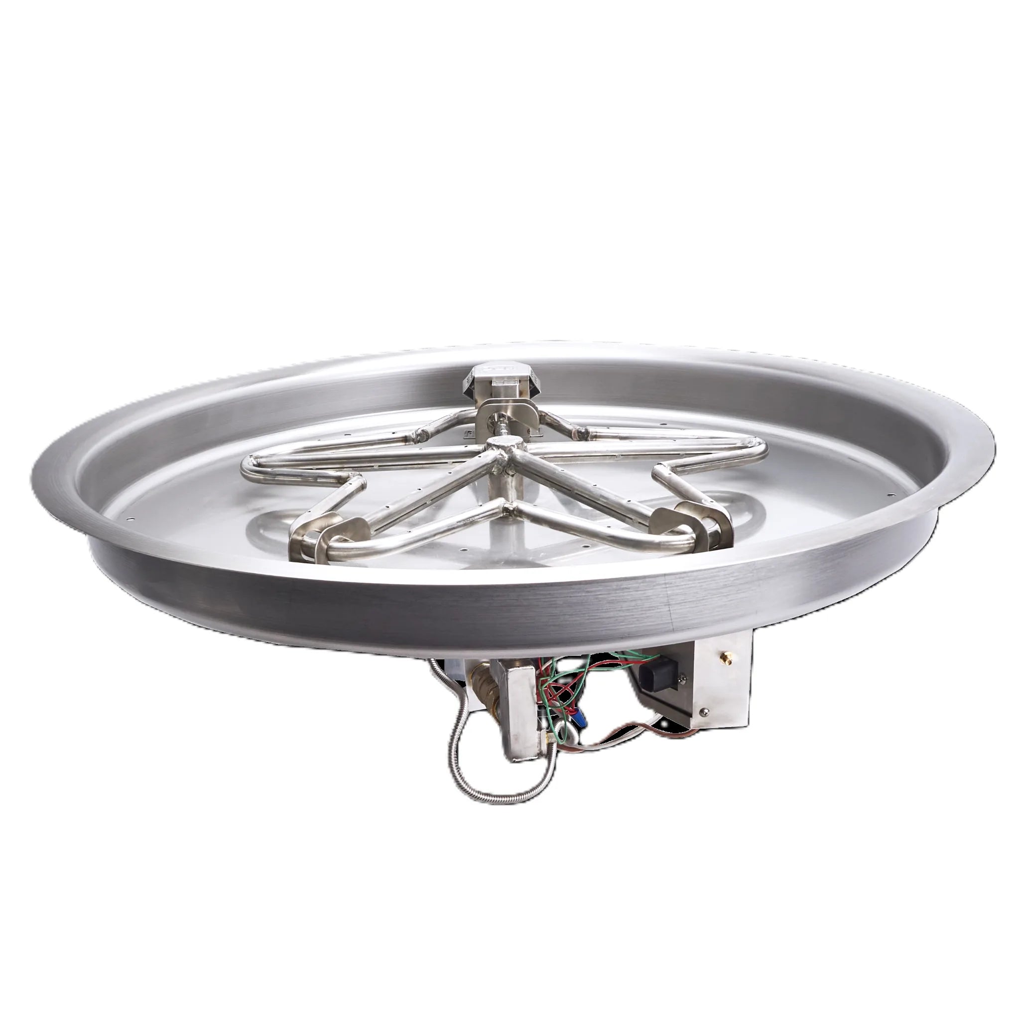 HPC Round Drop-In Electronic Ignition Fire Pit Burner Kit - On/Off ...
