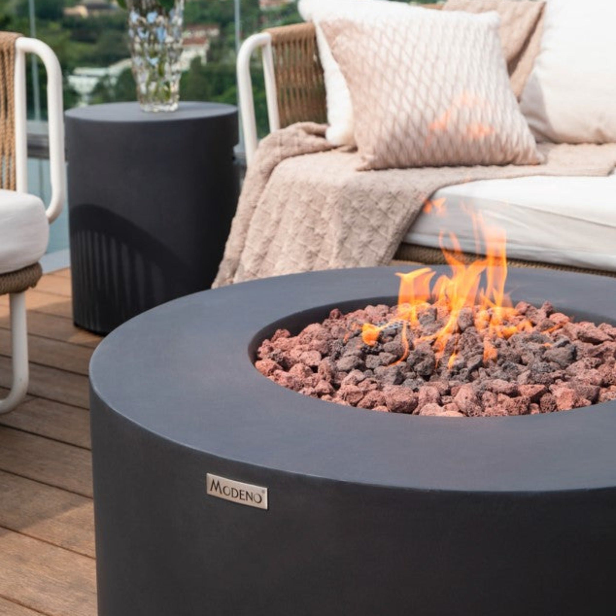 34" Round Venice Propane Gas Fire Pit by Elementi – Starfire Direct