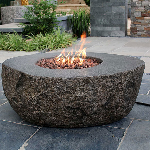 43" x 35" Boulder Fire Pit by Elementi – Starfire Direct