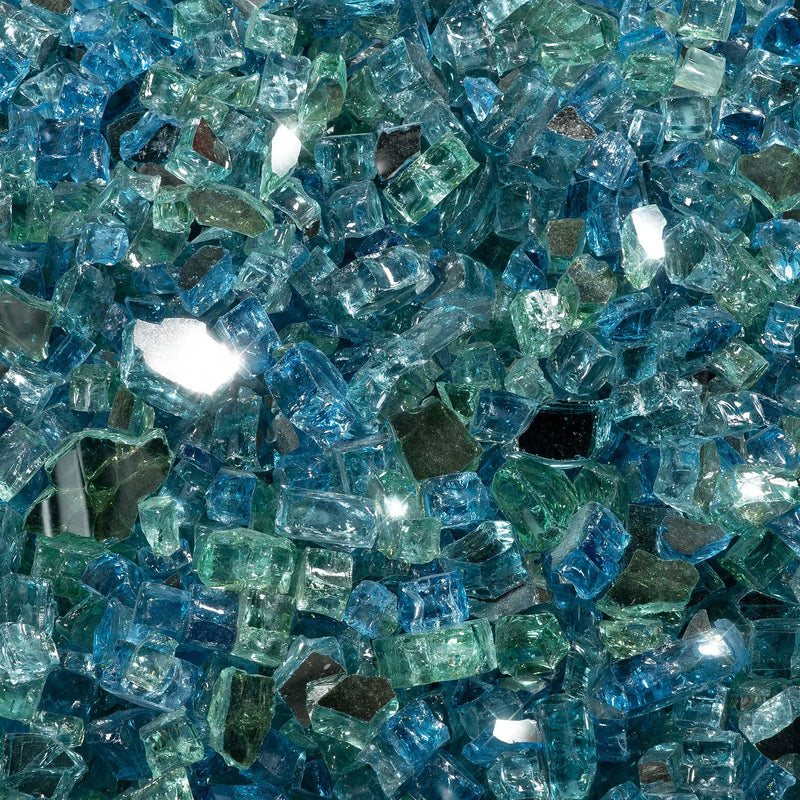 Starfire Glass 1/2" Broken Pre-Mixed Fire Glass (10lbs) | Fire Glass ...