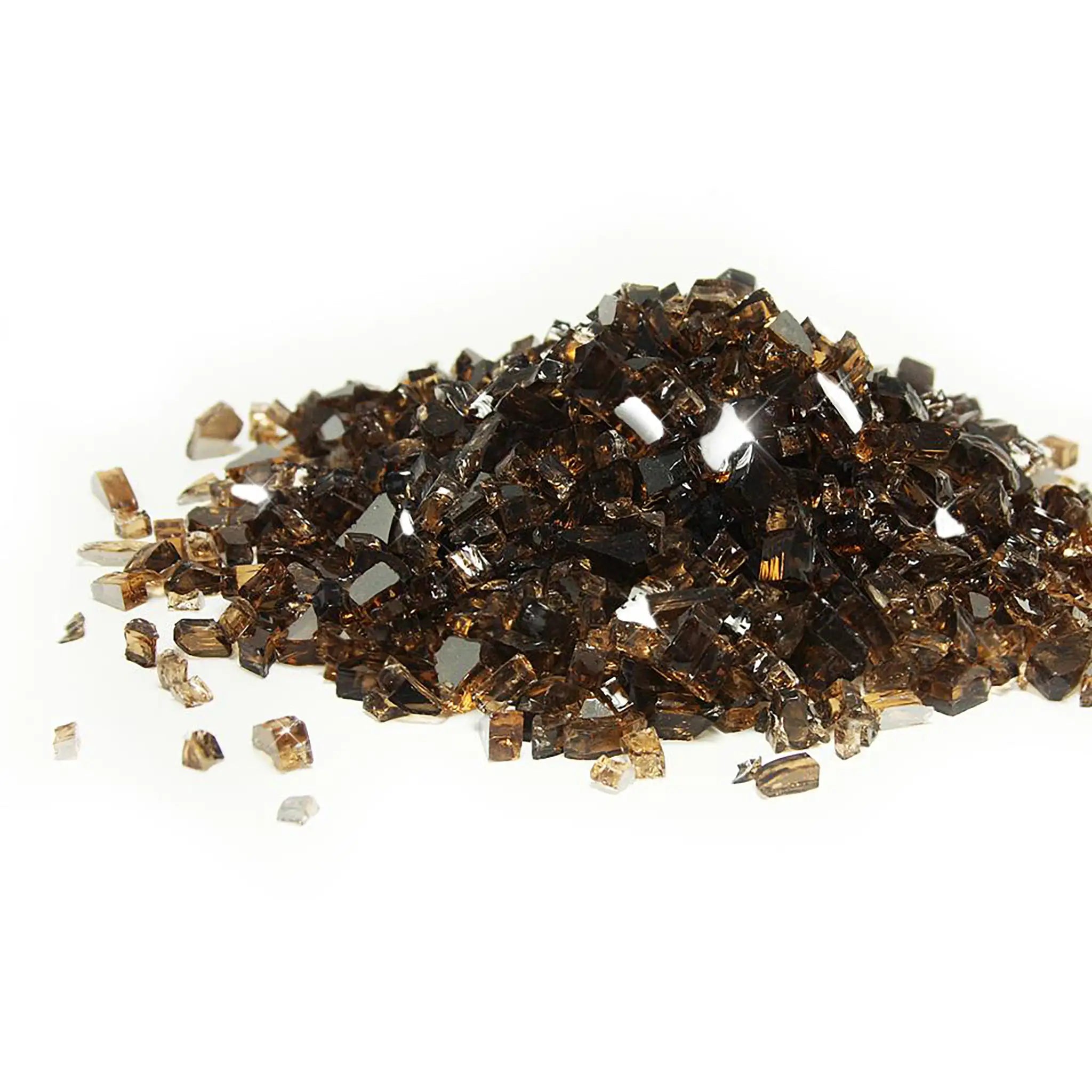 Starfire Glass 1/4" Broken Fire Glass - Copper Reflective - Starfire Direct