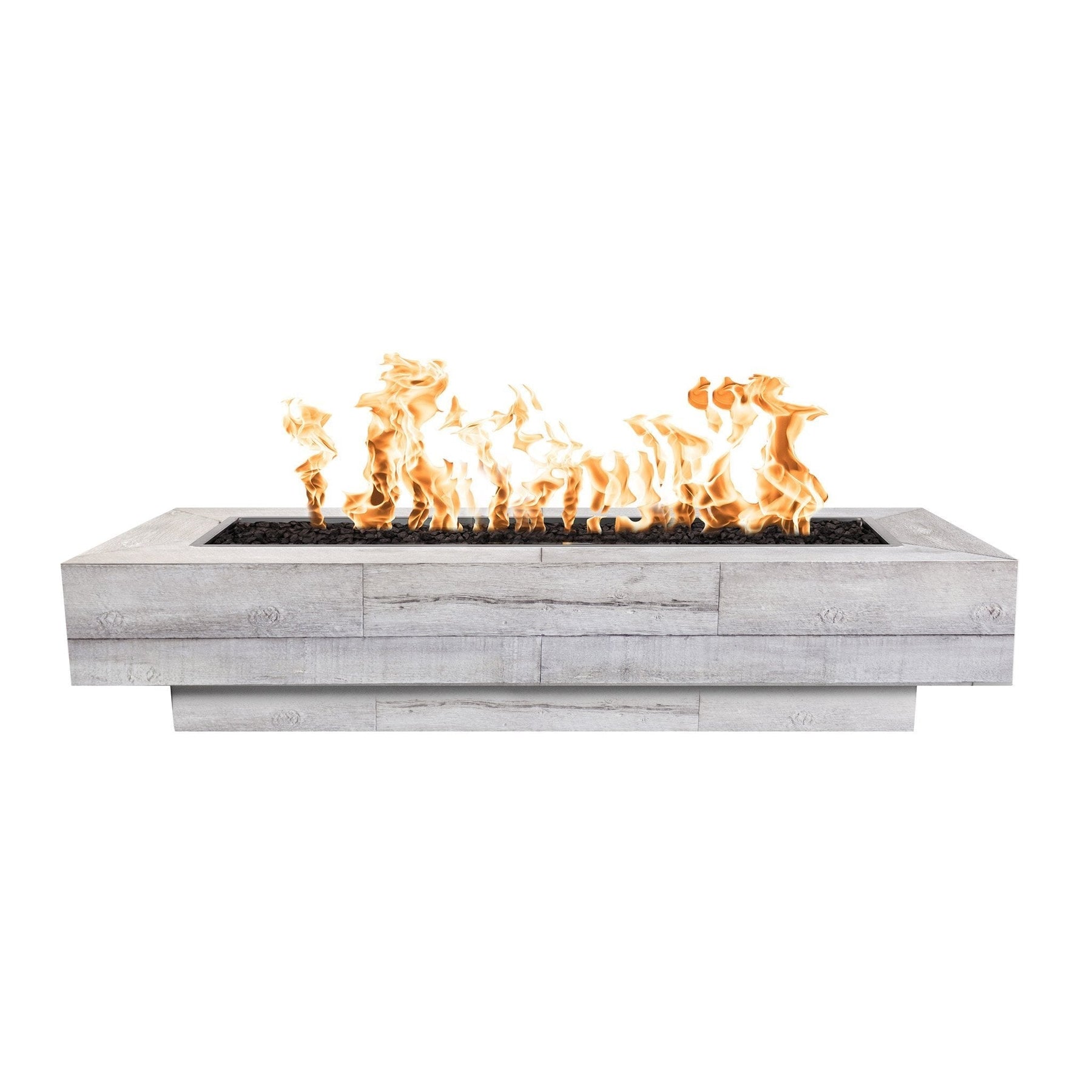 The Outdoor Plus 72" Coronado Wood Grain Concrete Gas Fire Pit ...