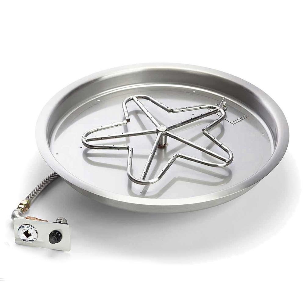 19" Push Button Ignition Fire Pit Insert with 12" Burner - Starfire Direct