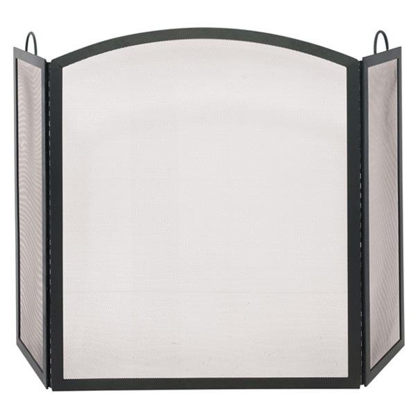 3 Fold Black Wrought Iron Arch Screen - Large – Starfire Direct