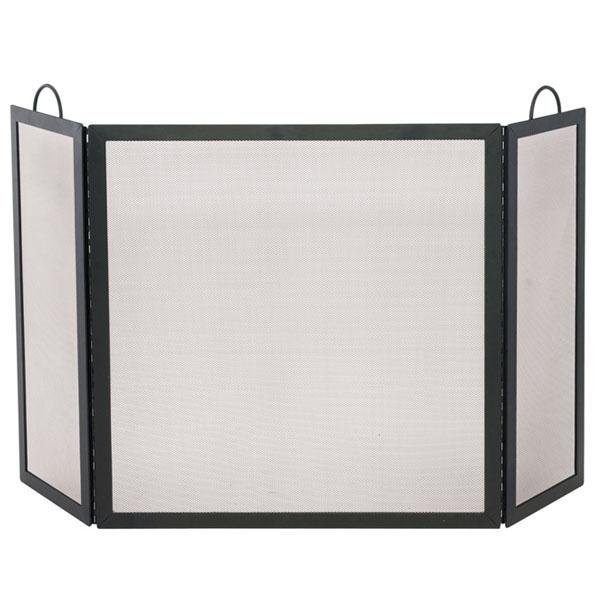 3 Fold Black Wrought Iron Screen - Medium – Starfire Direct