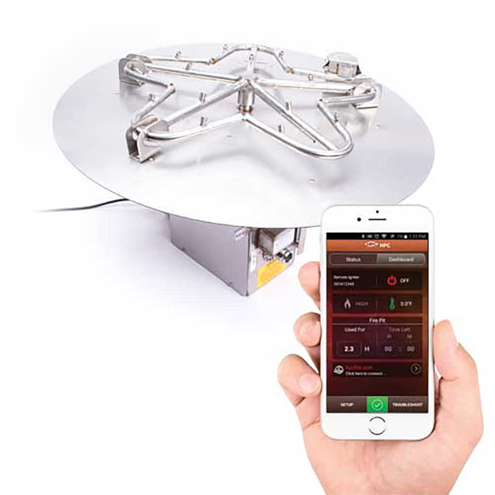 HPC Round Flat Electronic Ignition Torpedo Fire Pit Burner Kit - Hi/Lo ...