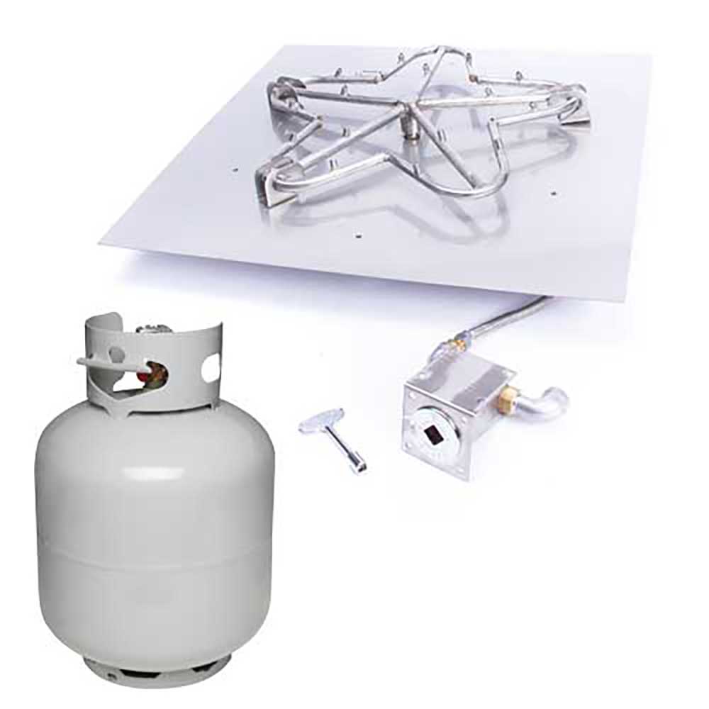 HPC Square Flat Match Lit Ignition Torpedo Fire Pit Burner Kit for ...