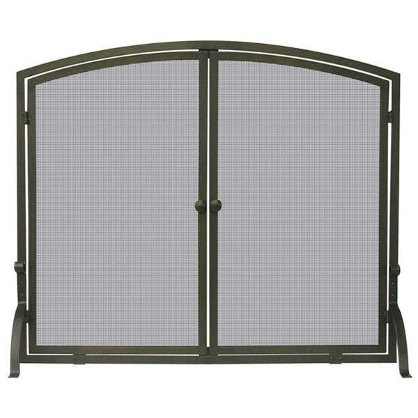Single Panel Bronze Finish Screen with Doors – Starfire Direct