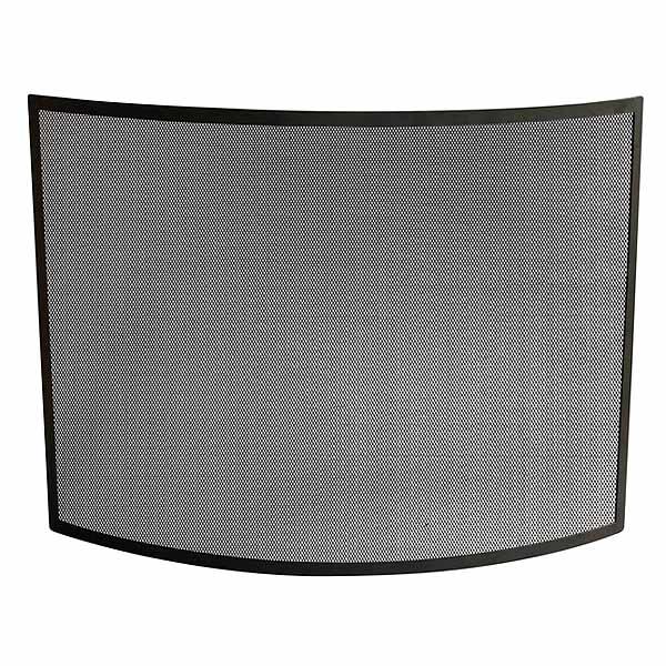Single Panel Curved Black Wrought Iron Screen – Starfire Direct