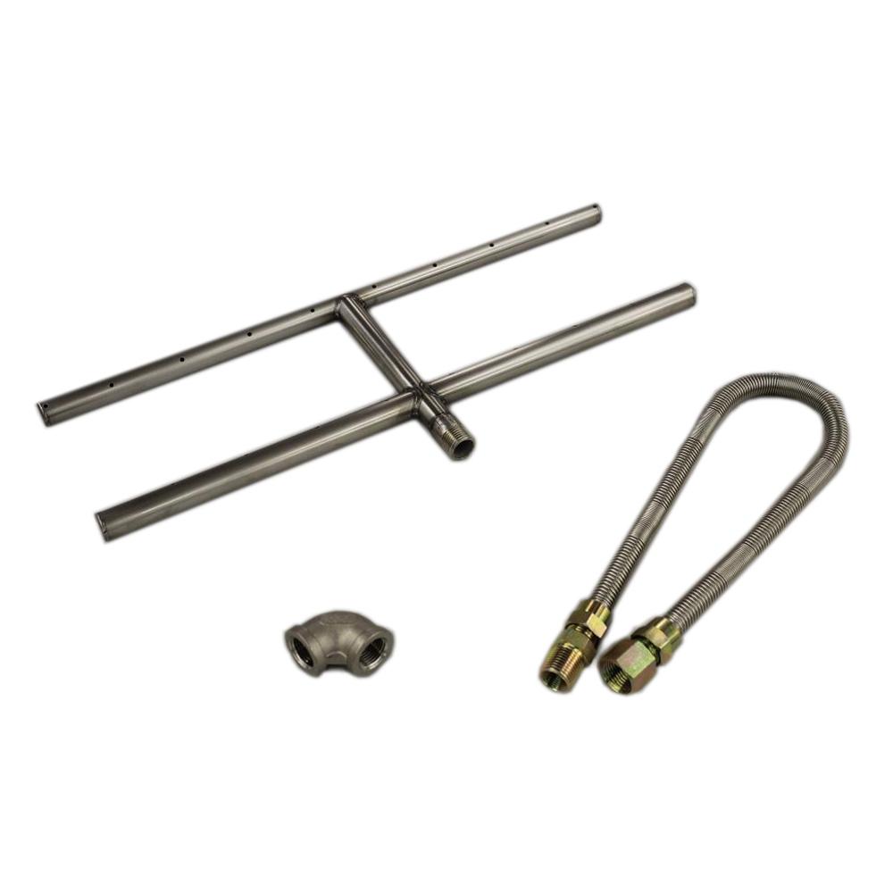 Starfire Designs Stainless Steel Fireplace Rear Inlet H-Burner ...