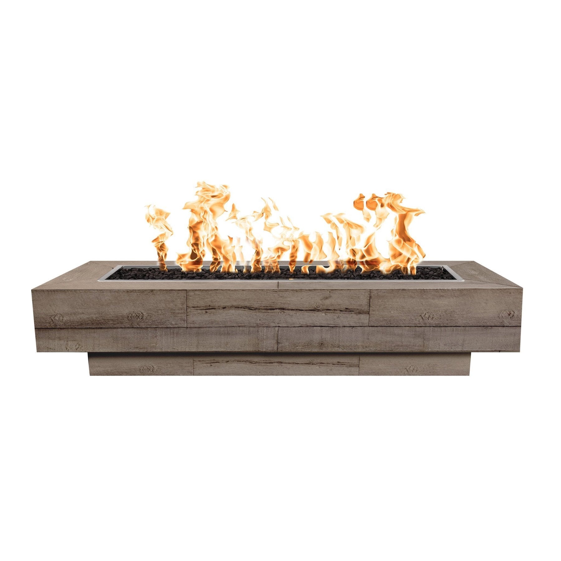 The Outdoor Plus 72" Coronado Wood Grain Concrete Gas Fire Pit ...